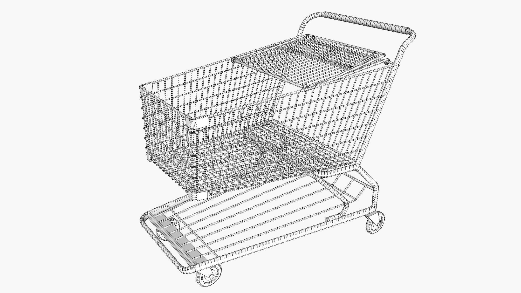 Shopping Cart - 3D Model by SpiritSwitchboard