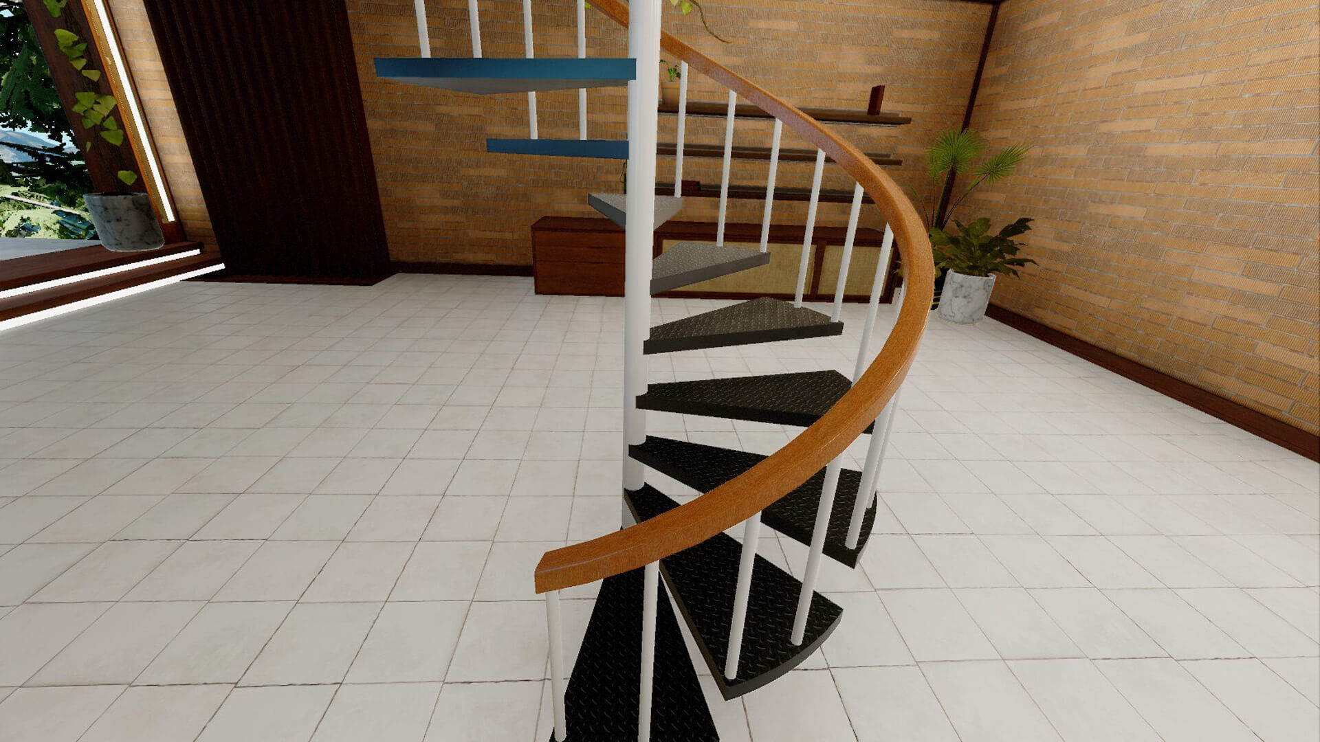 Spiral Staircase - 3D Model by SpiritSwitchboard