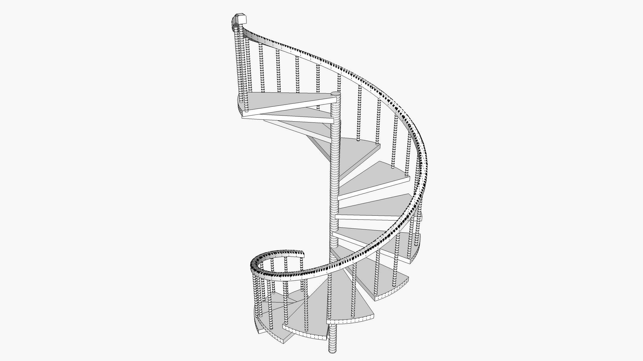 Spiral Staircase - 3D Model by SpiritSwitchboard