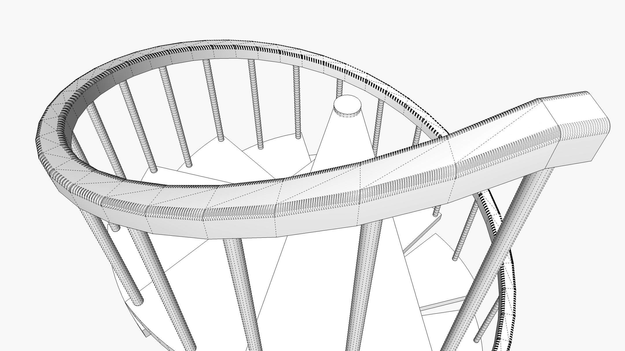 Spiral Staircase - 3D Model by SpiritSwitchboard