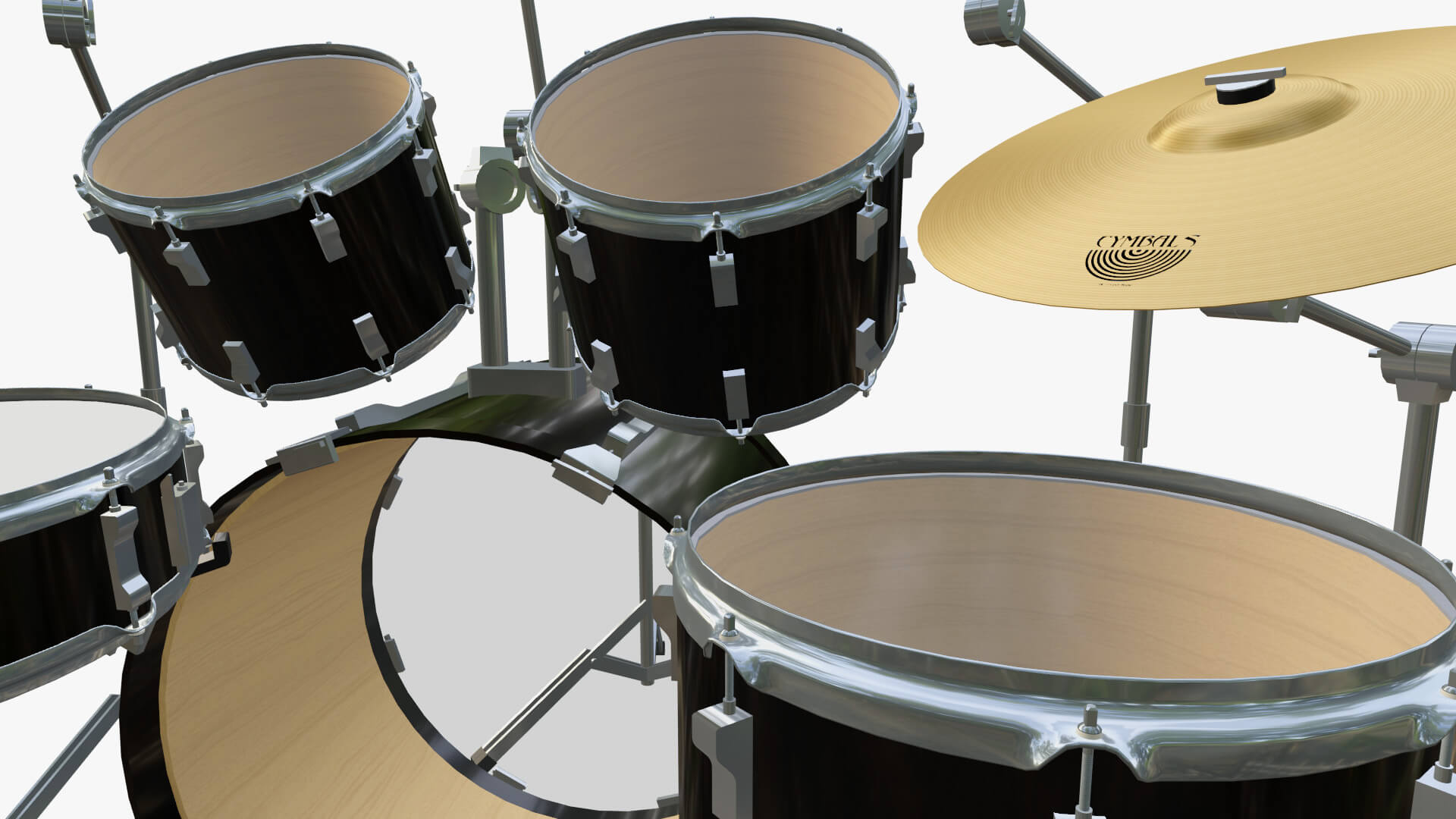 Standard Drum Kit - 3D Model by SpiritSwitchboard