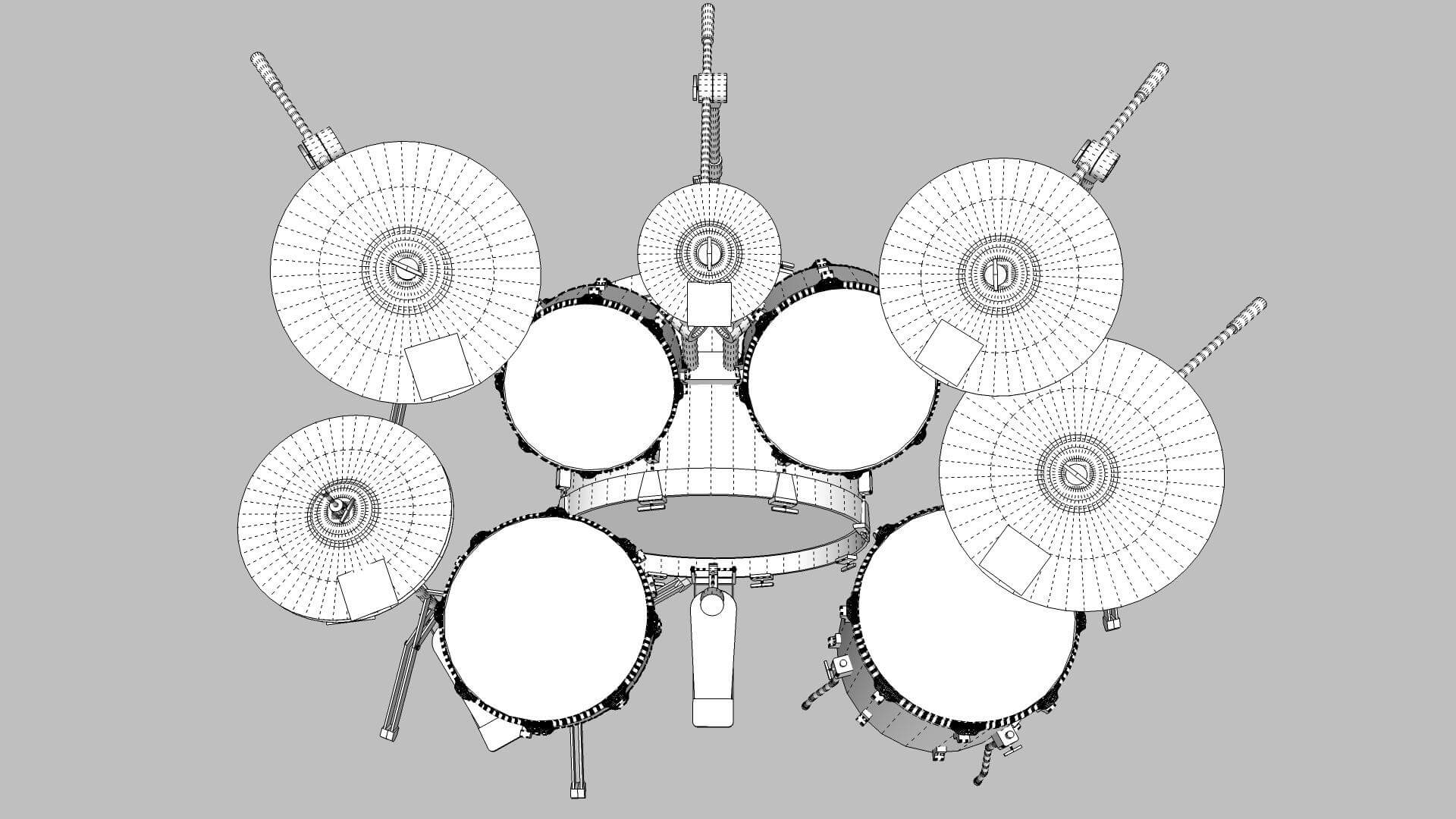 Standard Drum Kit 3d Model By Spiritswitchboard 8871