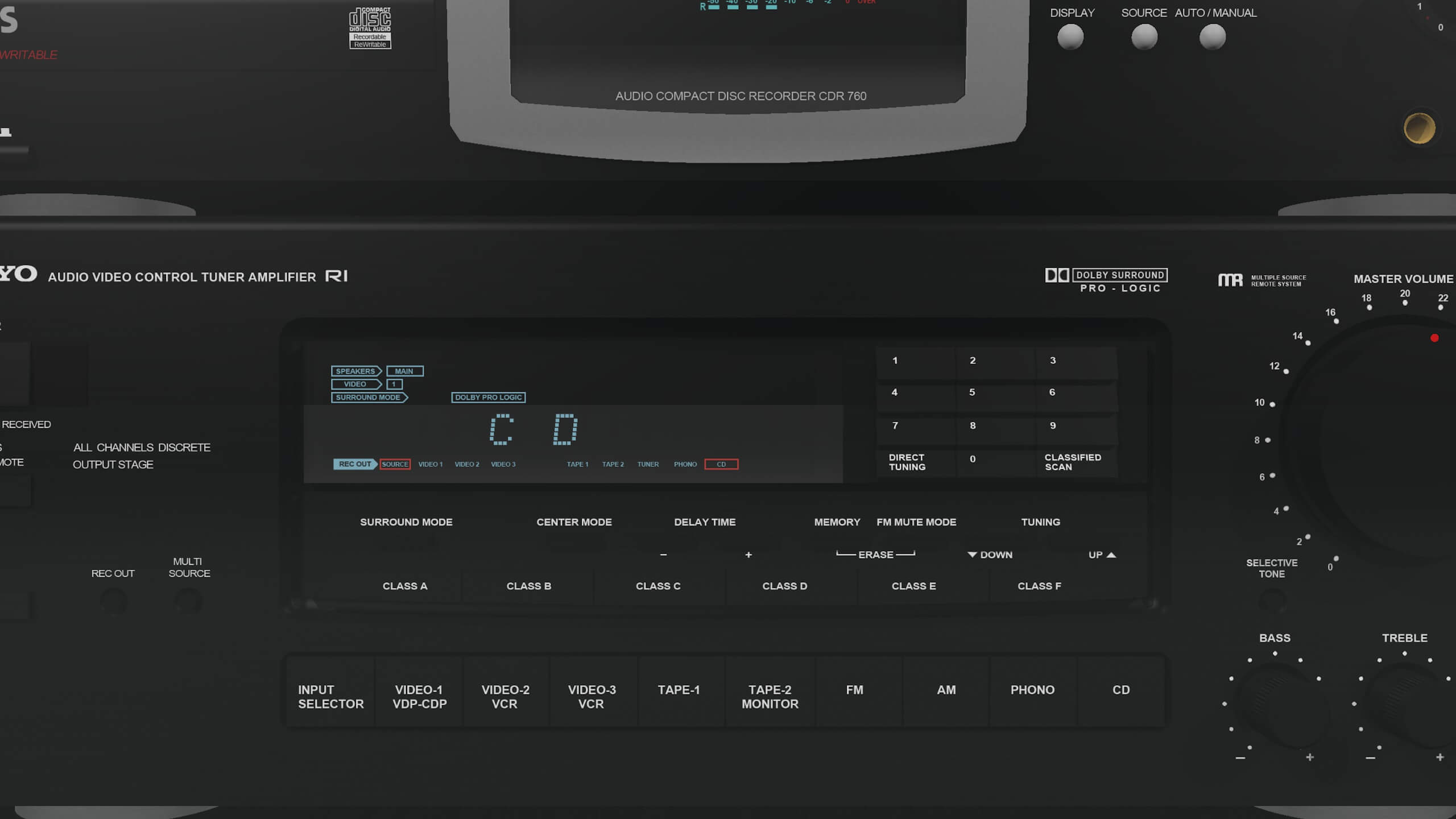 Stereo Setup With Receiver Cassette Player CD Recorder - 3D Model by ...