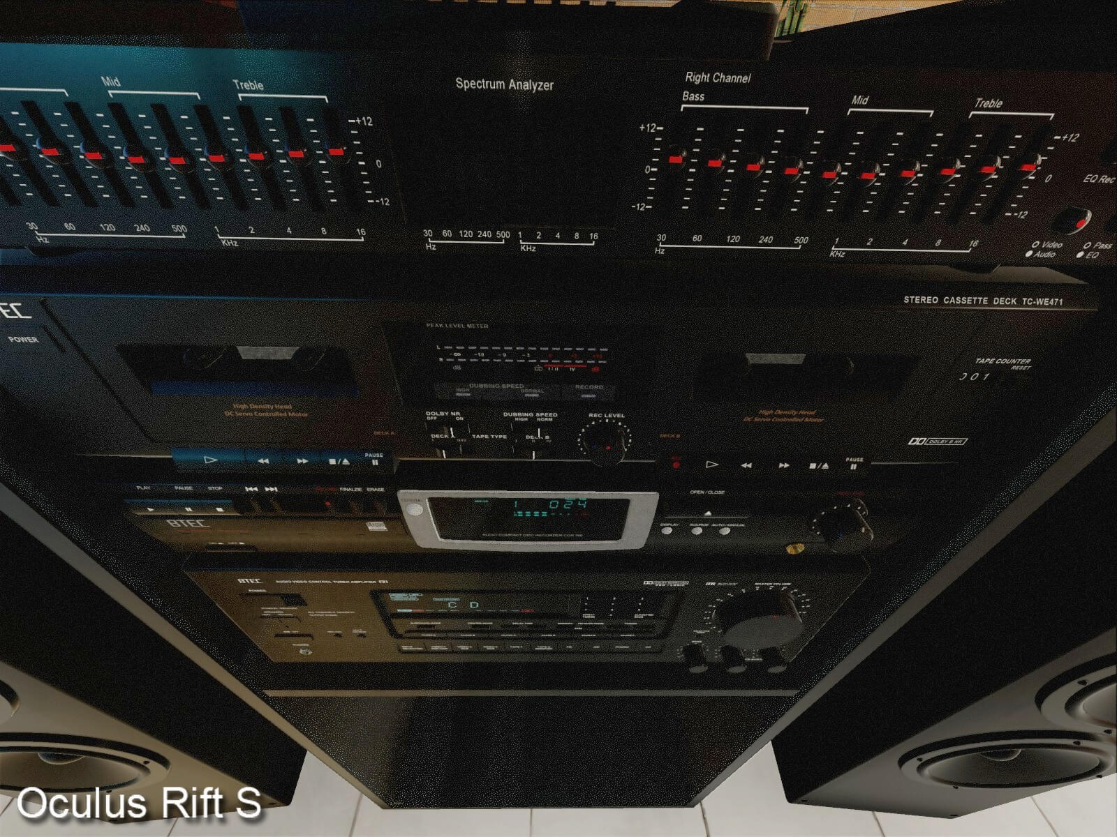 Stereo Setup With Receiver Cassette Player CD Recorder - 3D Model by ...