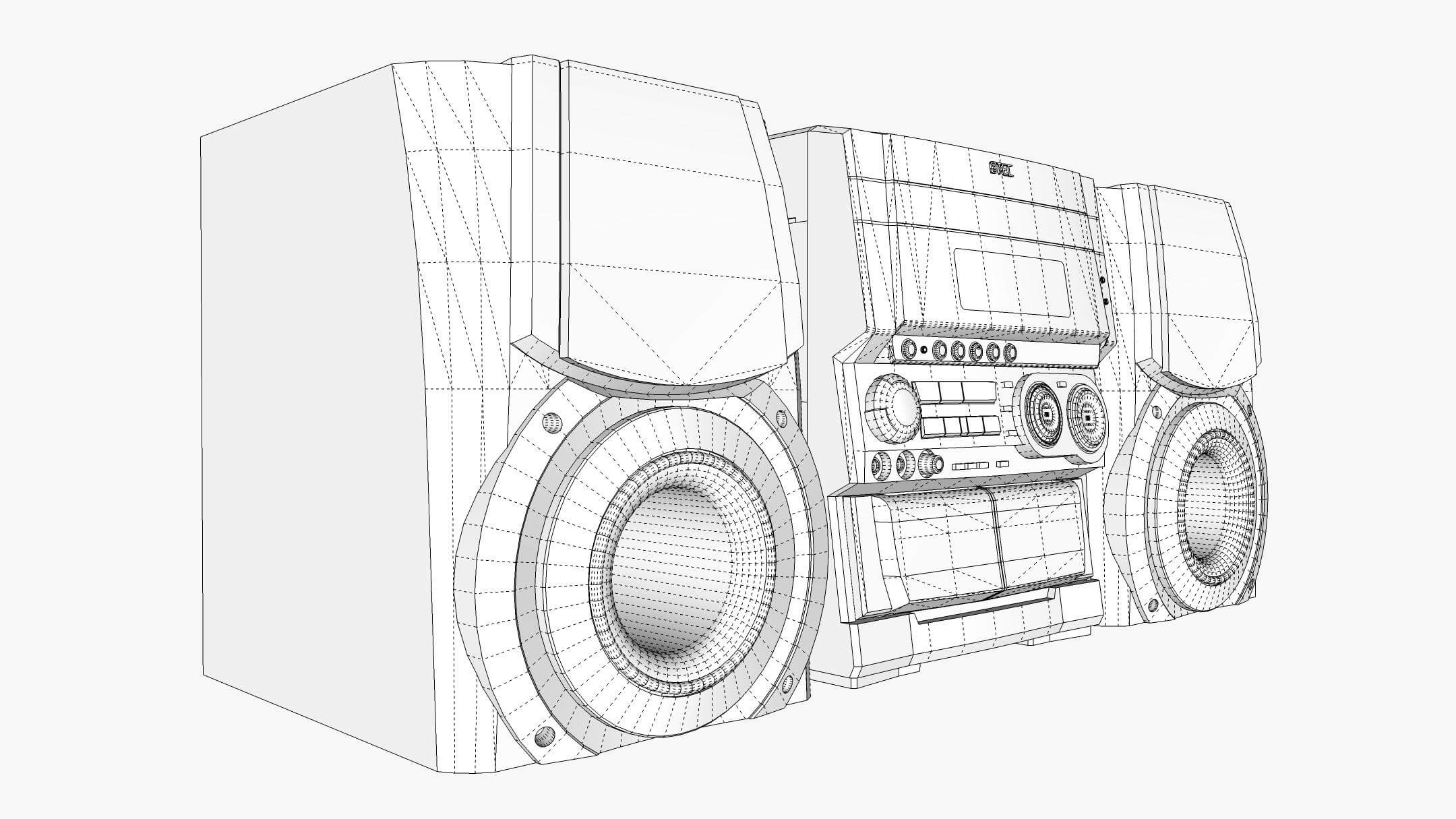 Stereo System Circa 2000s - 3D Model by SpiritSwitchboard