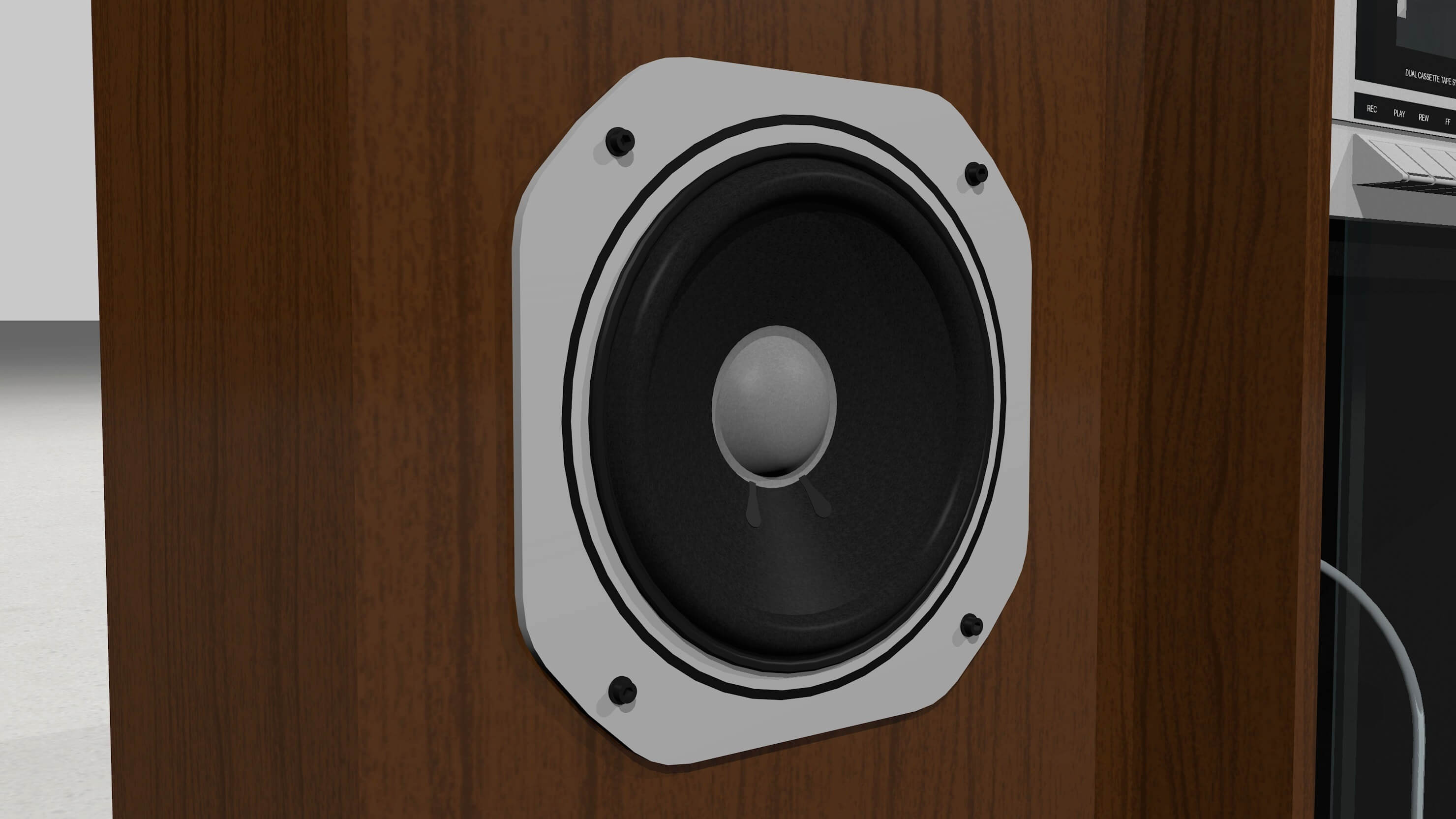 Stereo System With Turntable and Cassette Player Circa 1985 - 3D Model ...
