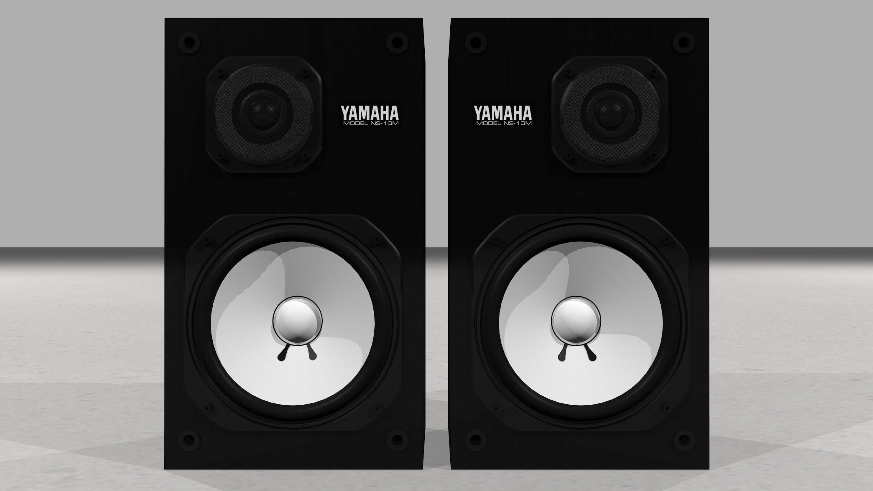 Studio Monitor Speakers - Yamaha NS-10 3D Model by SpiritSwitchboard
