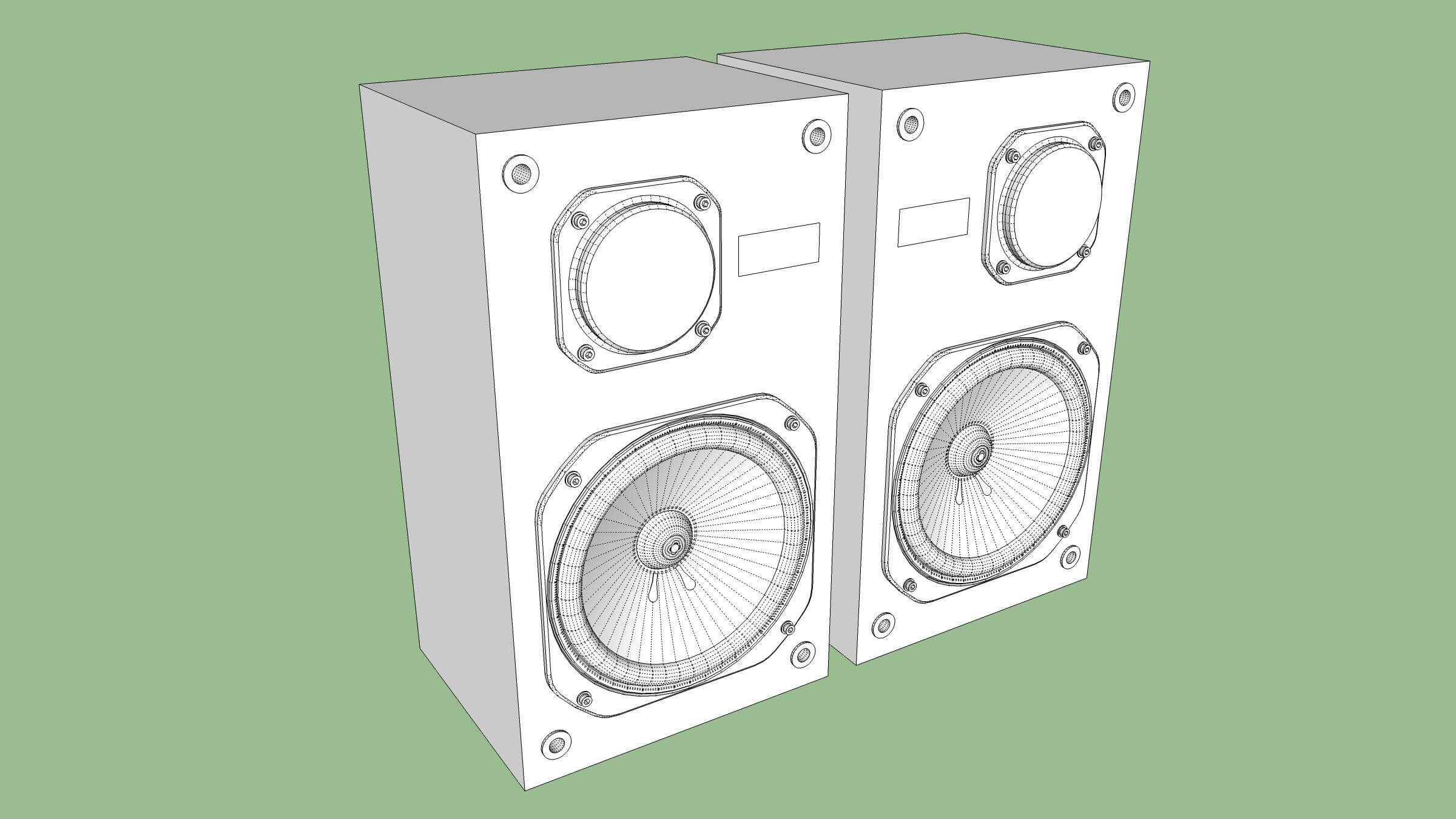 Studio Monitor Speakers - Yamaha NS-10 3D Model by SpiritSwitchboard