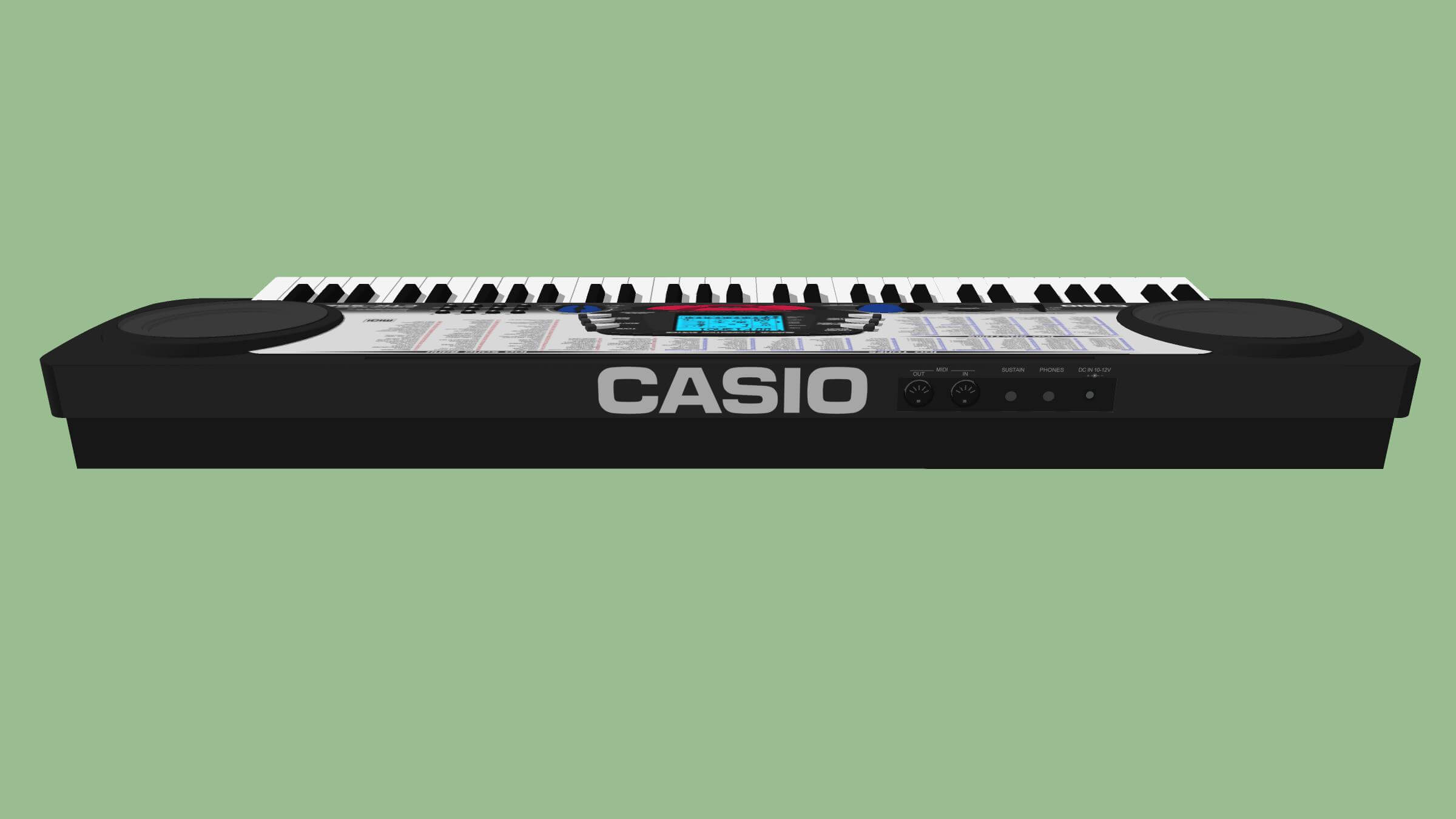 Synthesizer Keyboard - Casio CTK558 3D Model by SpiritSwitchboard