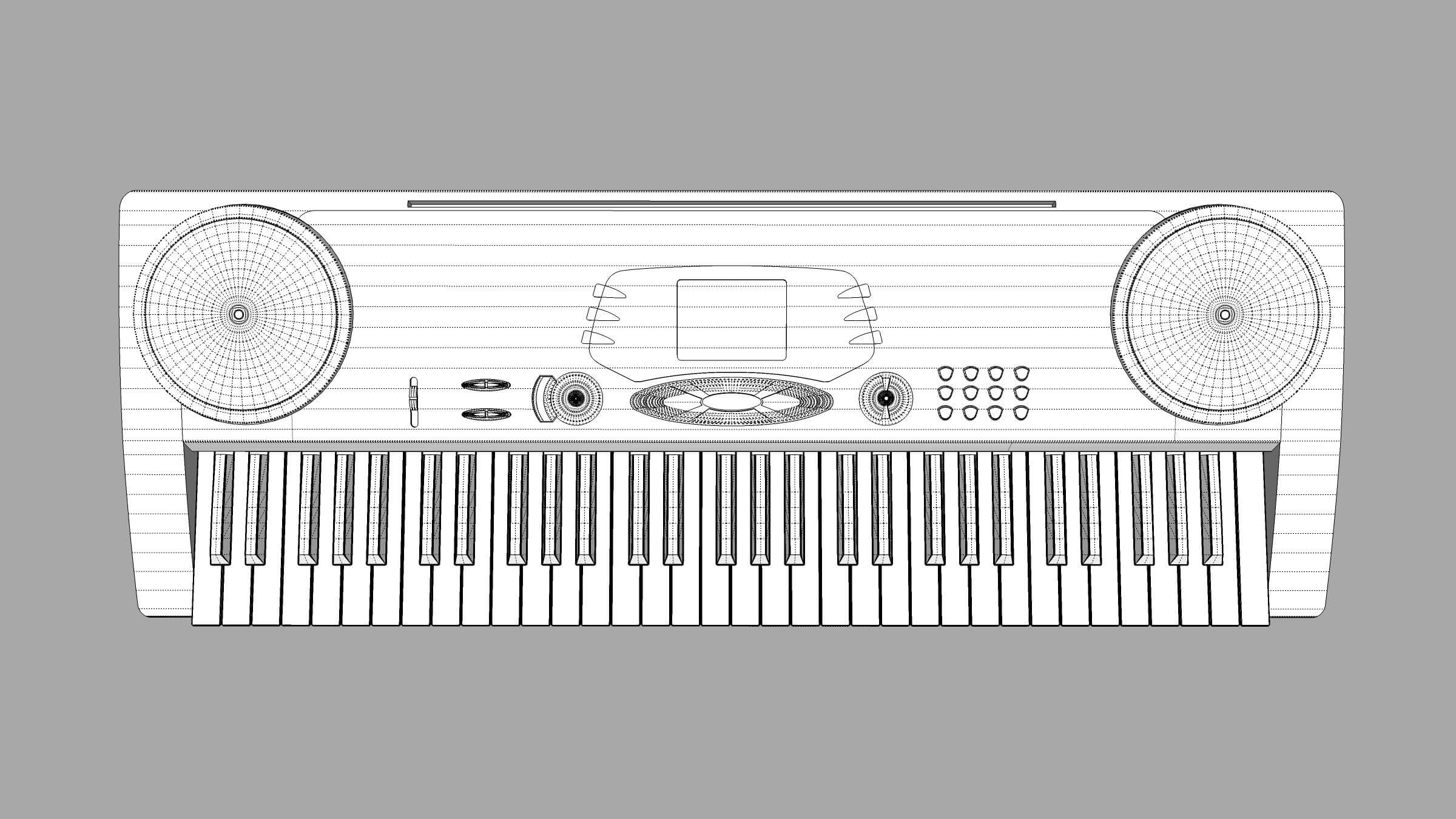 Synthesizer Keyboard - Casio CTK558 3D Model by SpiritSwitchboard