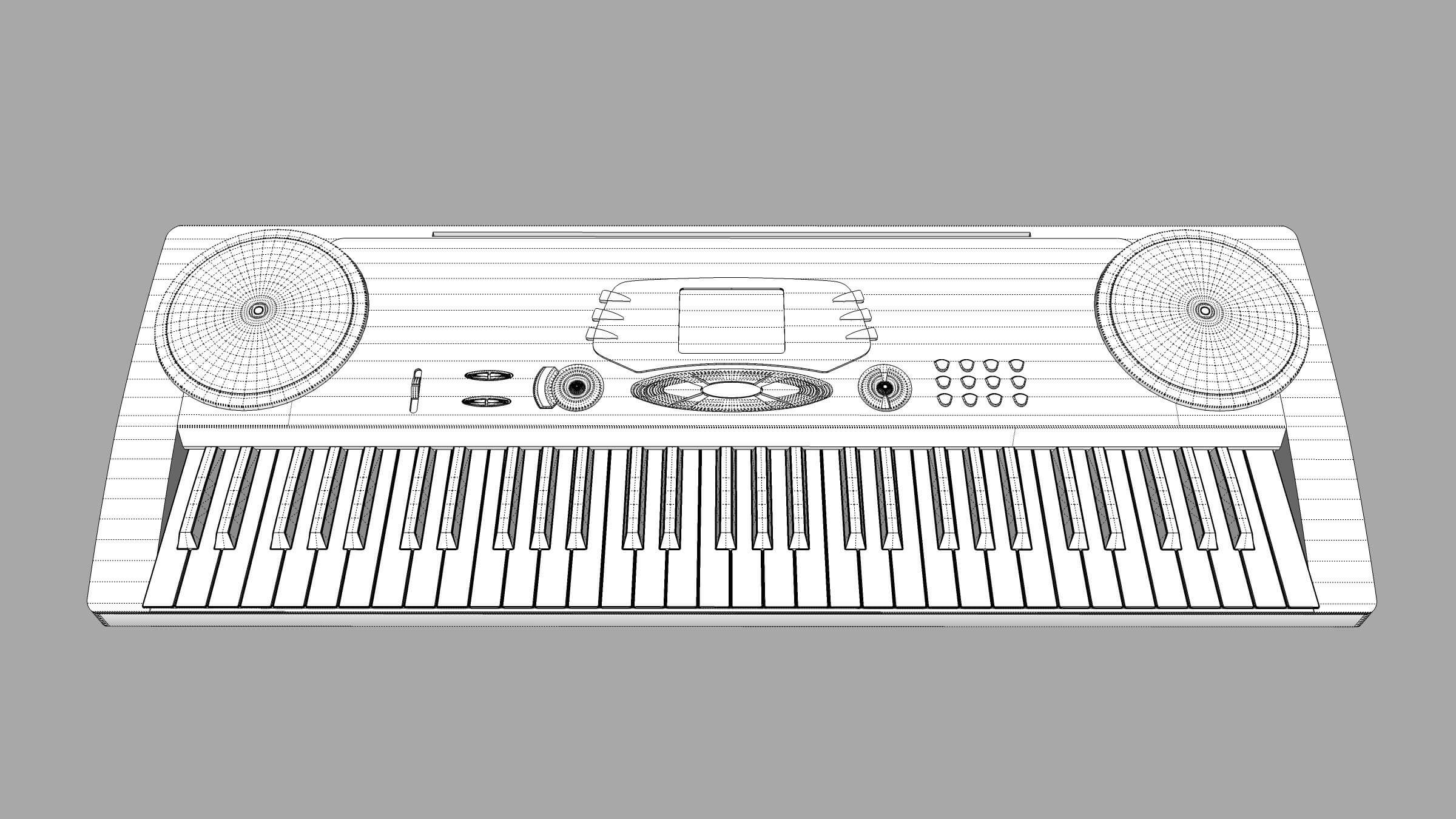 Synthesizer Keyboard - Casio CTK558 3D Model by SpiritSwitchboard