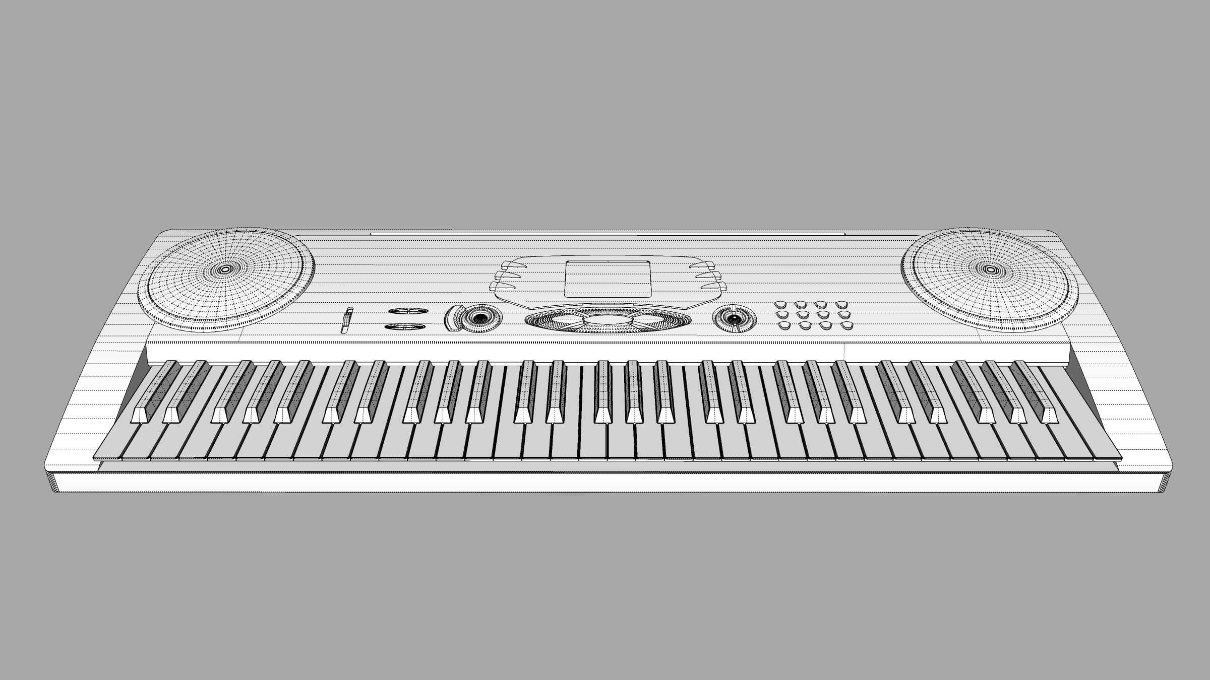 Synthesizer Keyboard - Casio CTK558 3D Model by SpiritSwitchboard