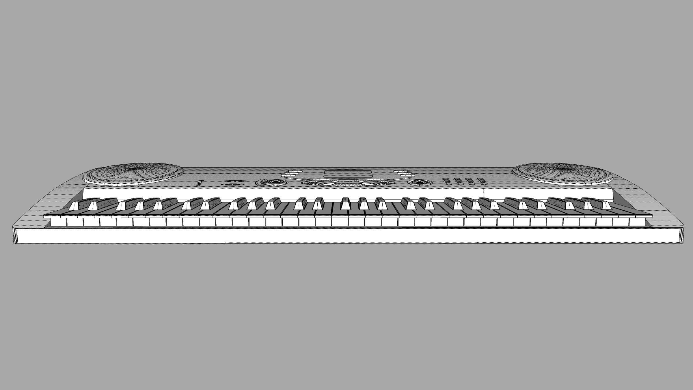 Synthesizer Keyboard - Casio CTK558 3D Model by SpiritSwitchboard