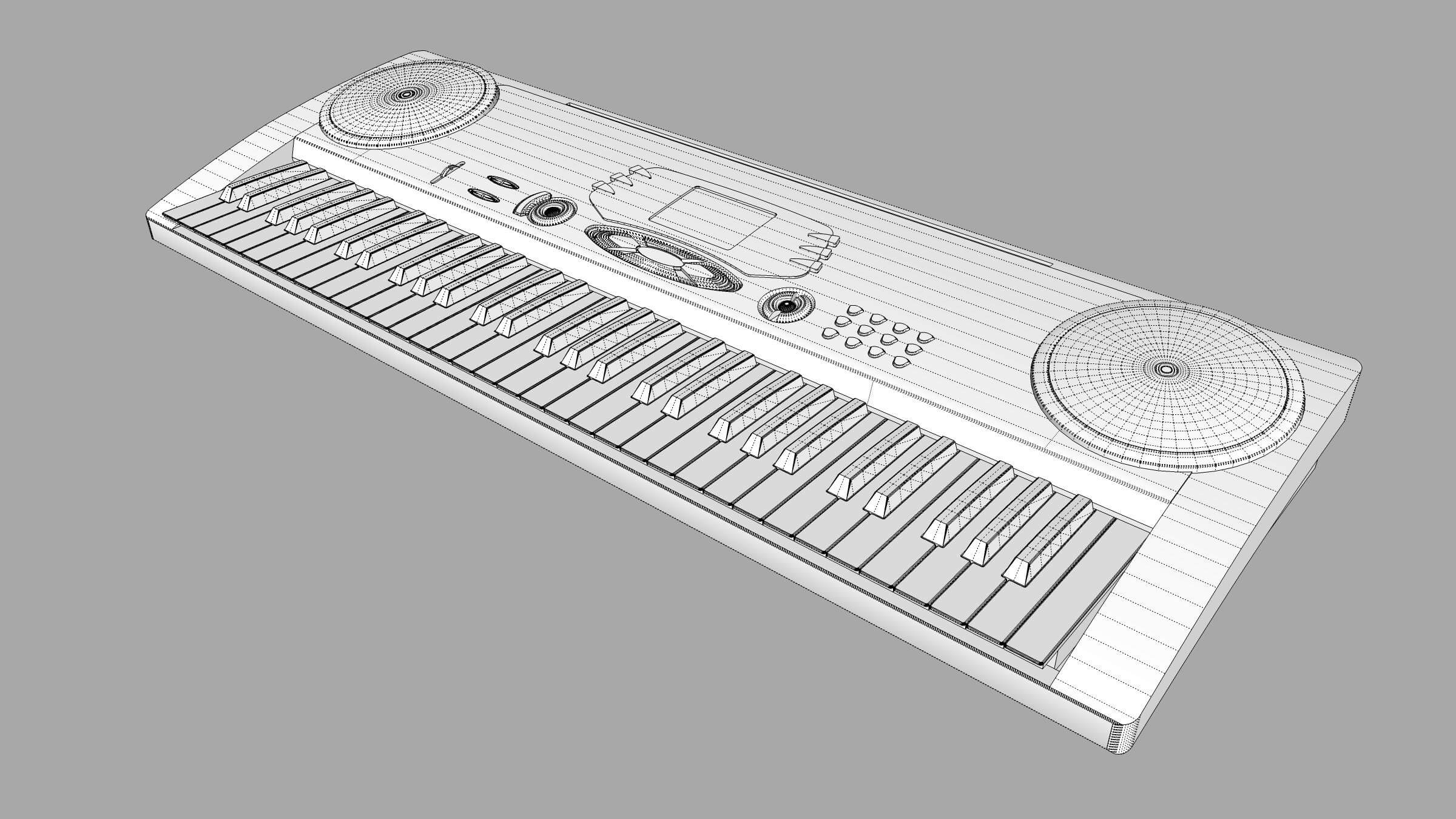 Synthesizer Keyboard - Casio CTK558 3D Model by SpiritSwitchboard