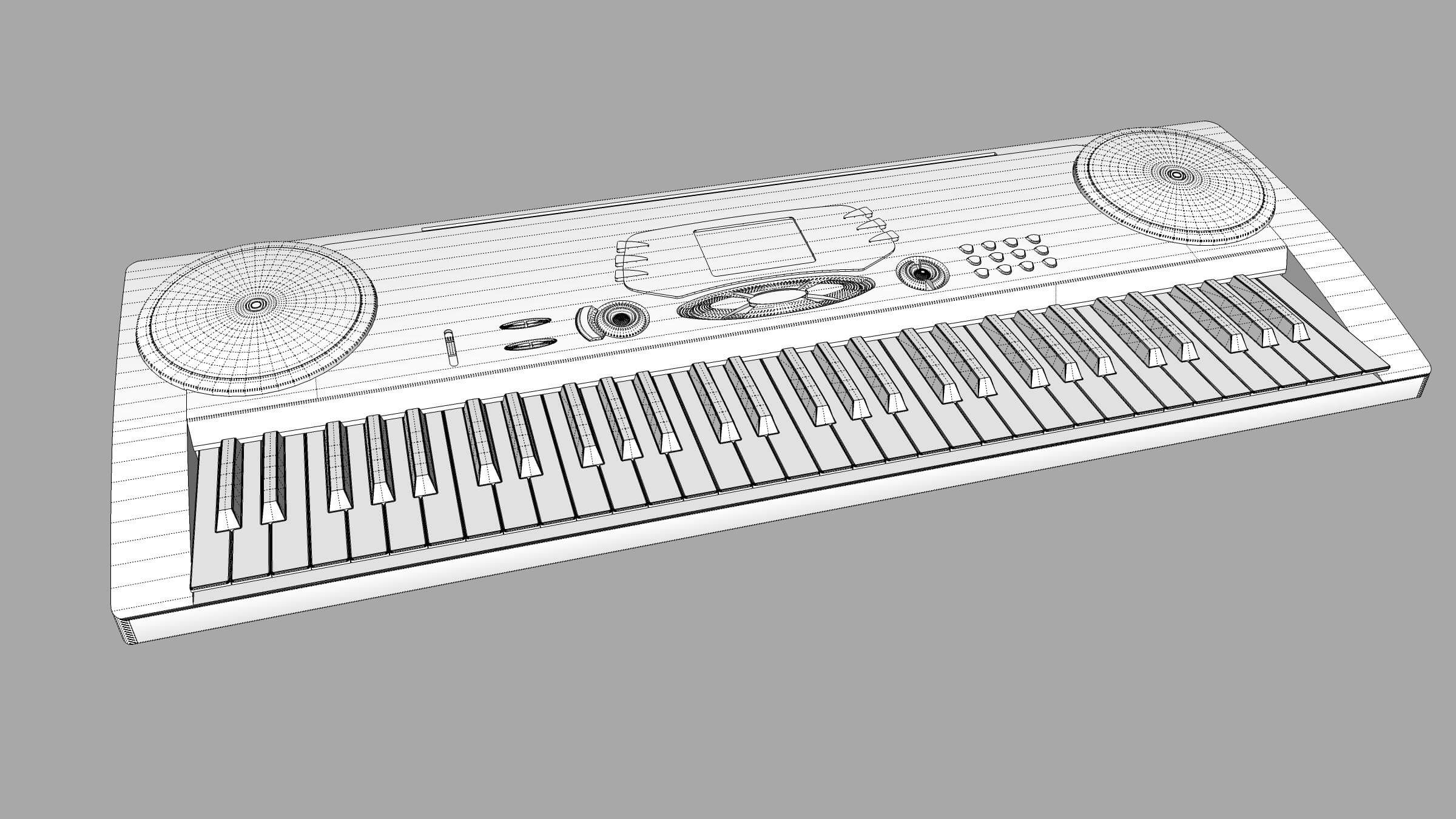 Synthesizer Keyboard - Casio CTK558 3D Model by SpiritSwitchboard