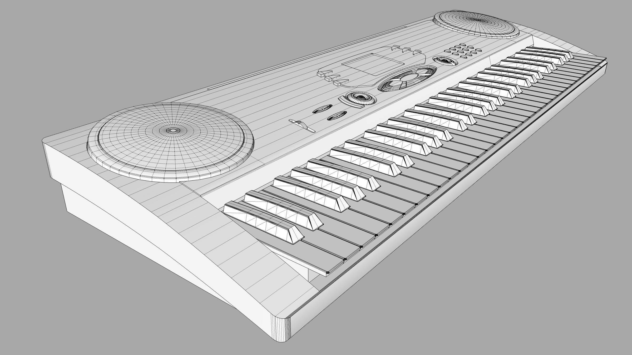 Synthesizer Keyboard - Casio CTK558 3D Model by SpiritSwitchboard