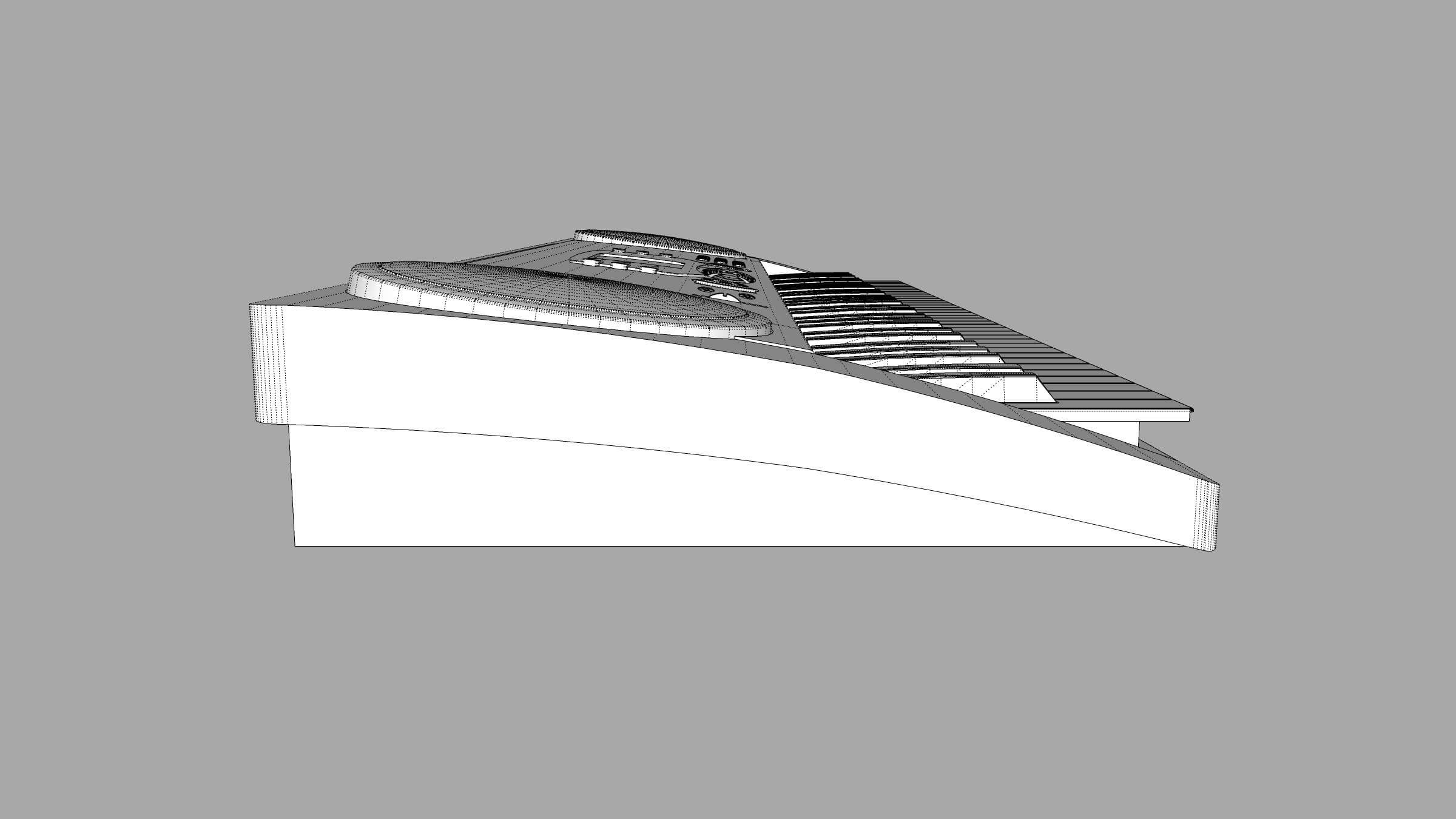Synthesizer Keyboard - Casio CTK558 3D Model by SpiritSwitchboard