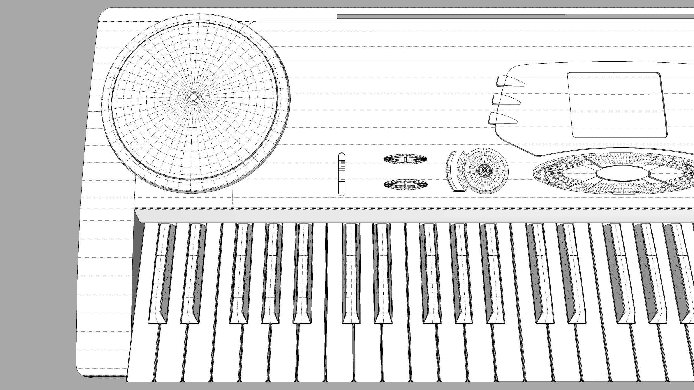 Synthesizer Keyboard - Casio CTK558 3D Model by SpiritSwitchboard