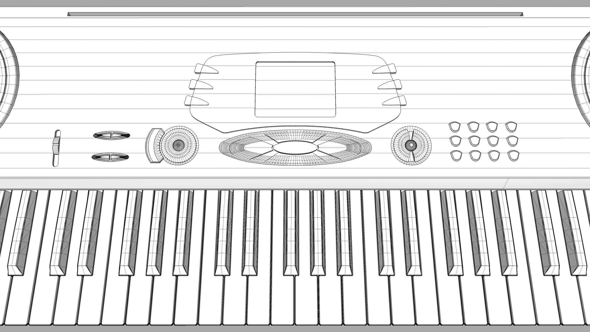 Synthesizer Keyboard - Casio CTK558 3D Model by SpiritSwitchboard