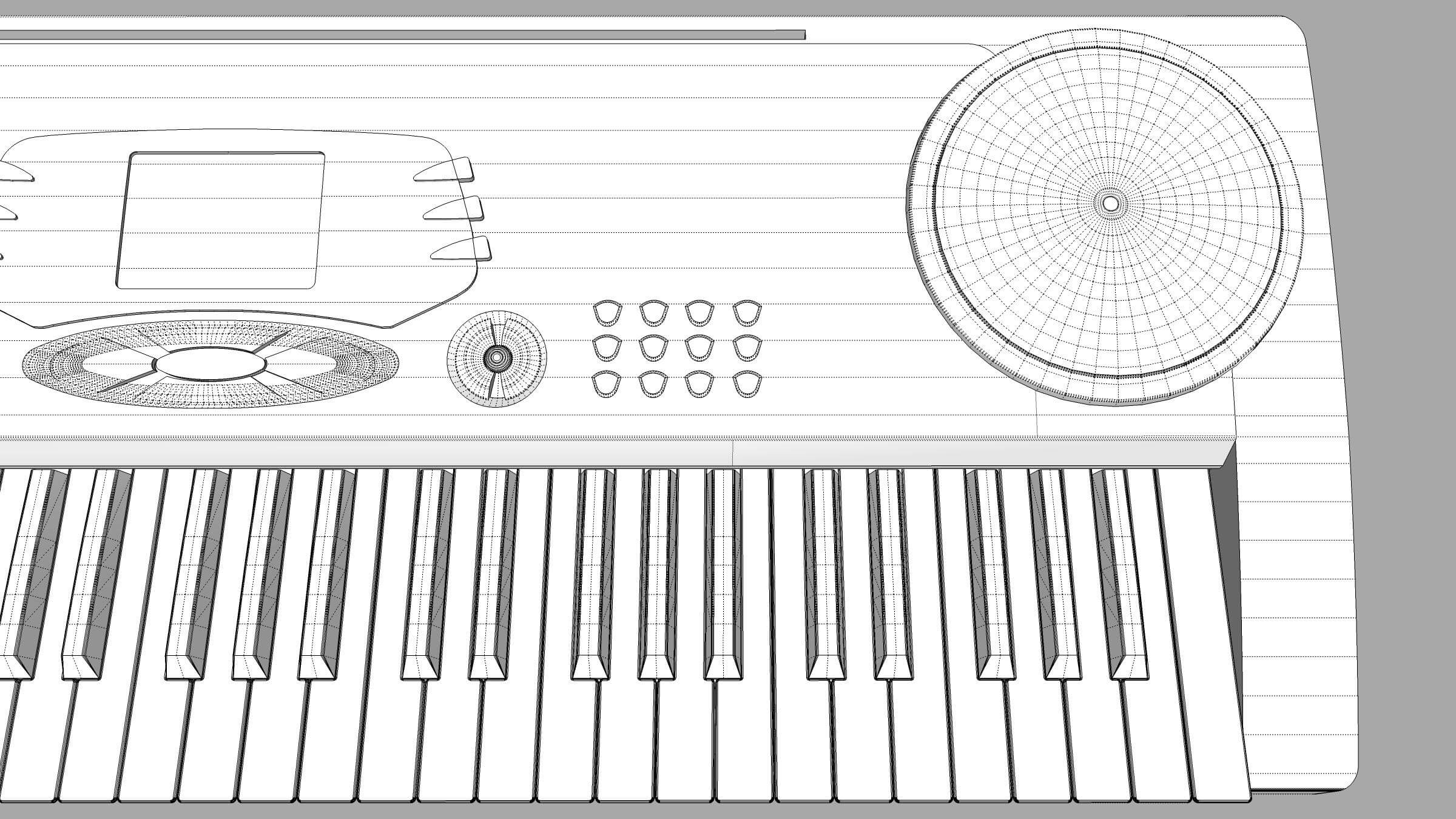 Synthesizer Keyboard - Casio CTK558 3D Model by SpiritSwitchboard