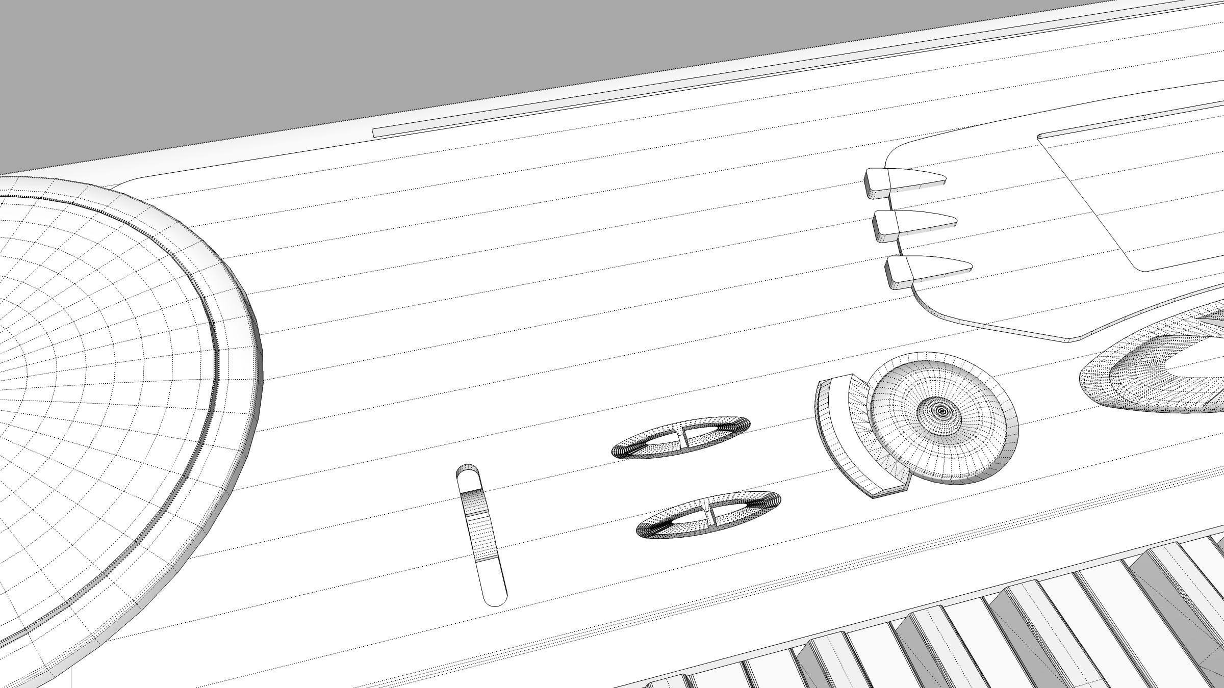Synthesizer Keyboard - Casio CTK558 3D Model by SpiritSwitchboard