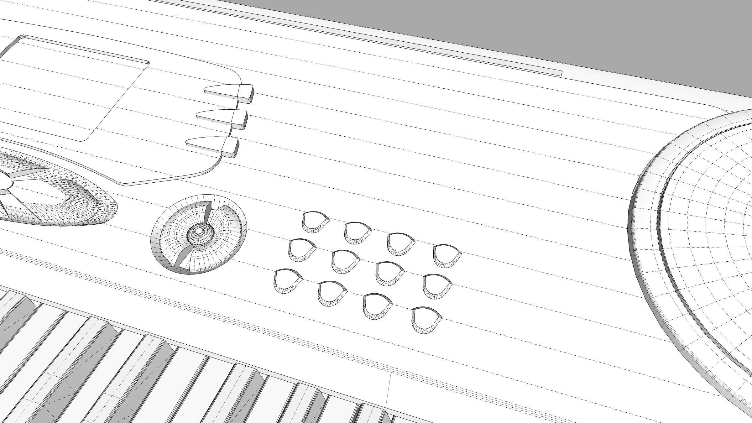 Synthesizer Keyboard - Casio CTK558 3D Model by SpiritSwitchboard