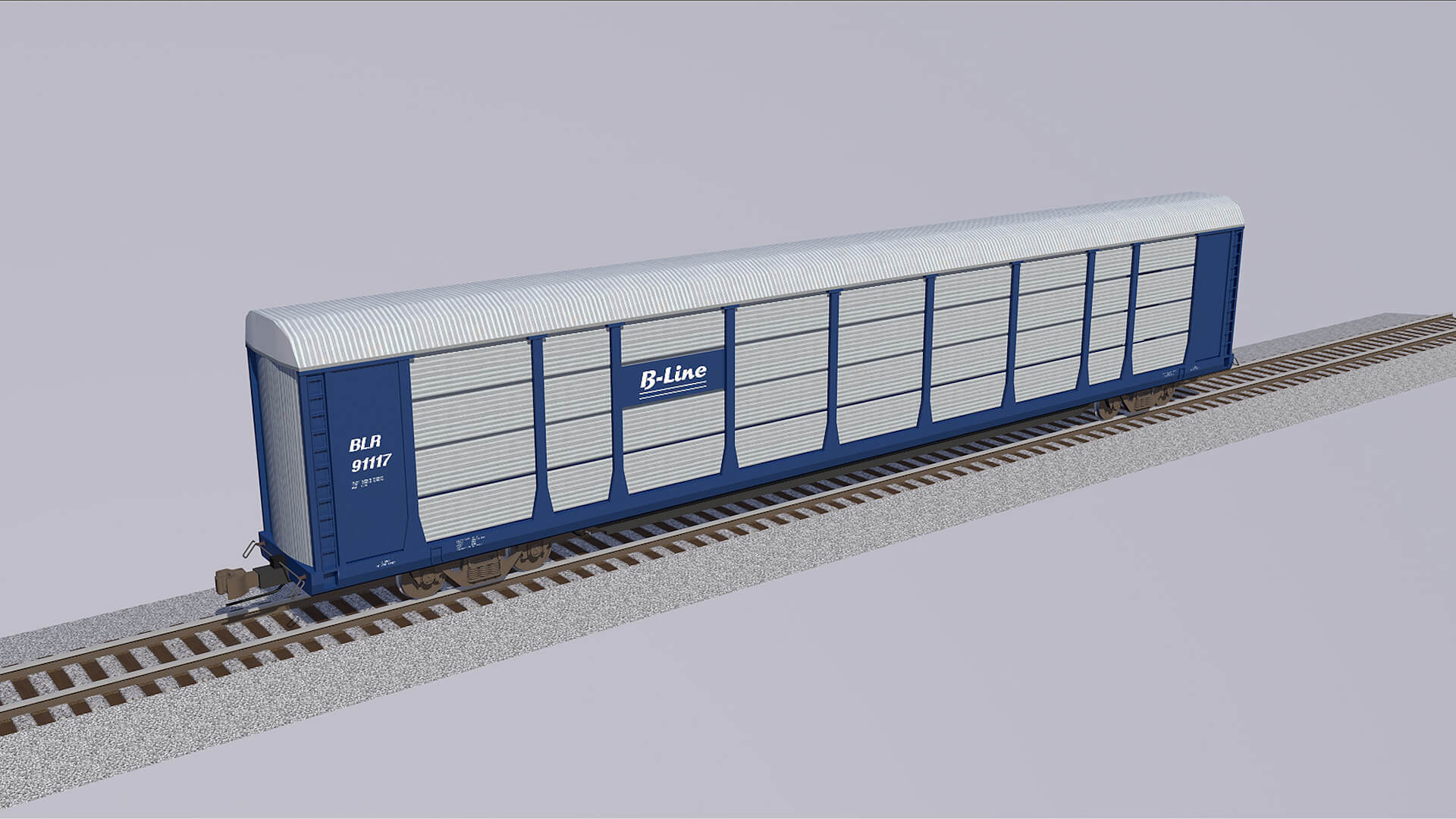 Train Car - Autorack - Car Carrier 3D Model by SpiritSwitchboard