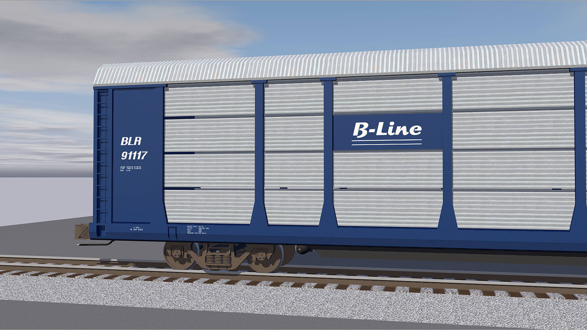 Train Car - Autorack - Car Carrier 3D Model by SpiritSwitchboard