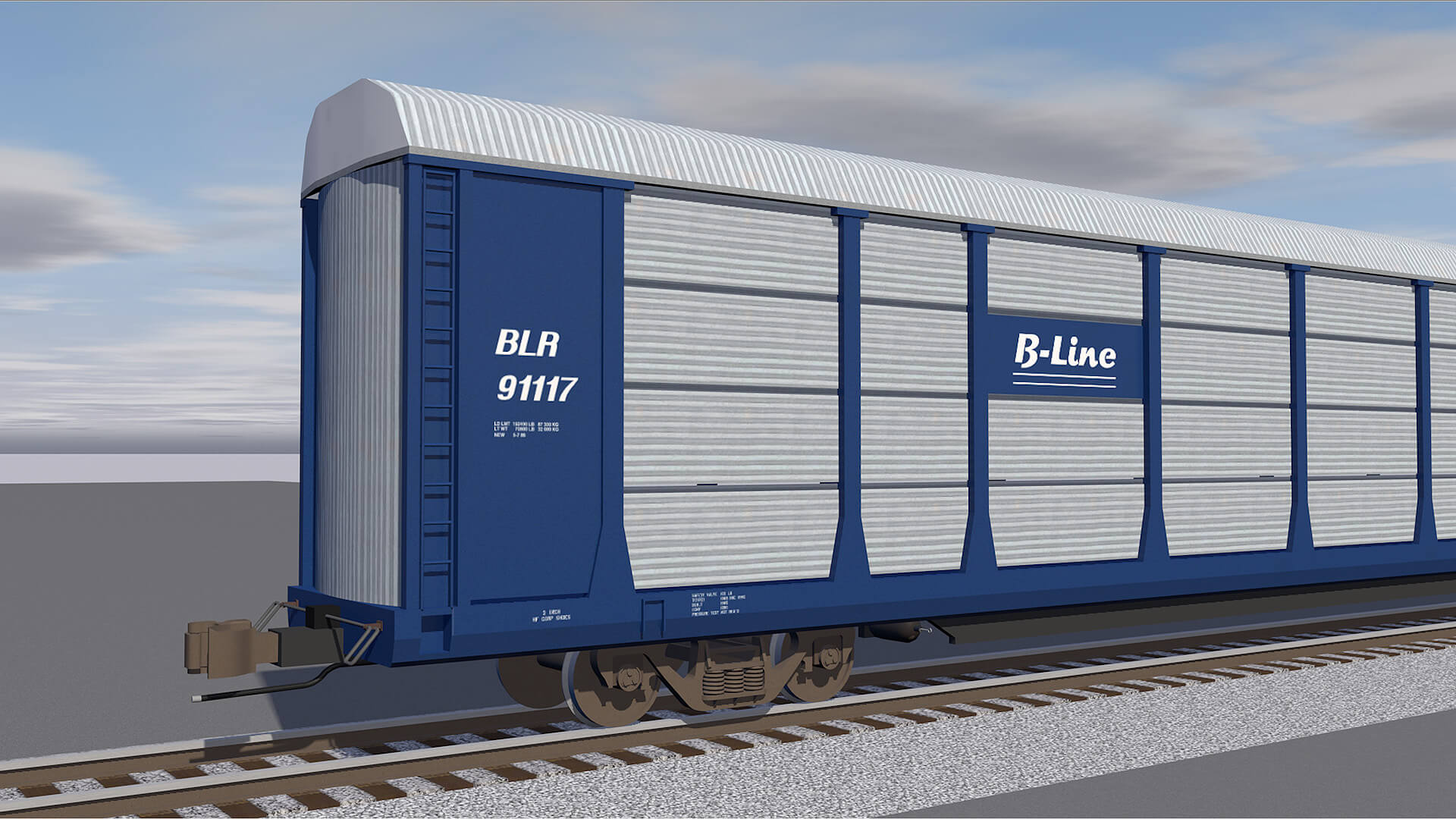 Train Car - Autorack - Car Carrier 3D Model by SpiritSwitchboard