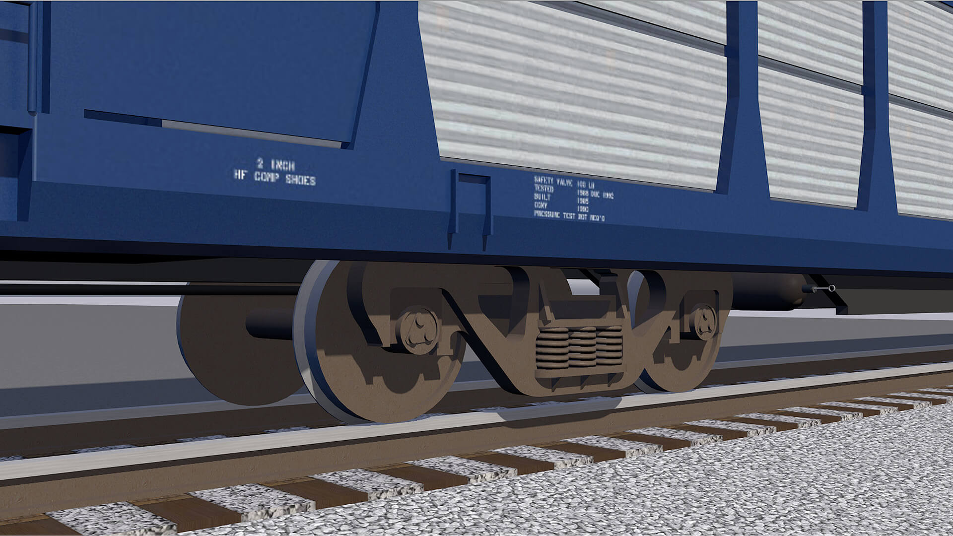 Train Car - Autorack - Car Carrier 3D Model by SpiritSwitchboard