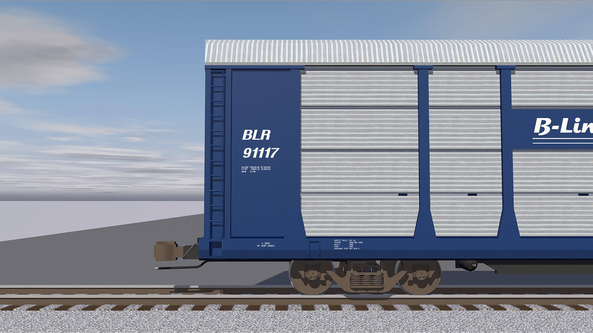 Train Car - Autorack - Car Carrier 3D Model by SpiritSwitchboard