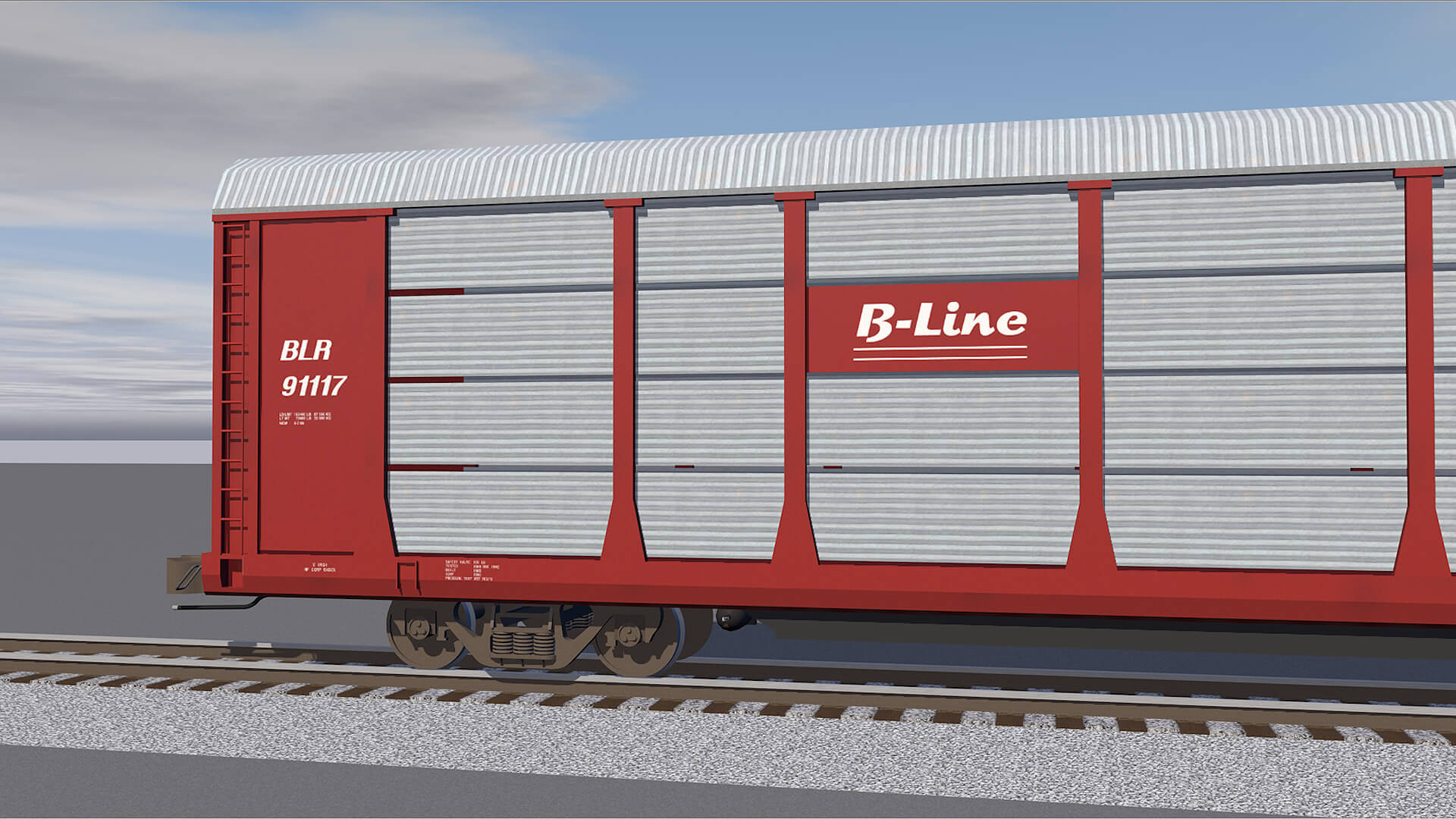 Train Car - Autorack - Car Carrier 3D Model by SpiritSwitchboard