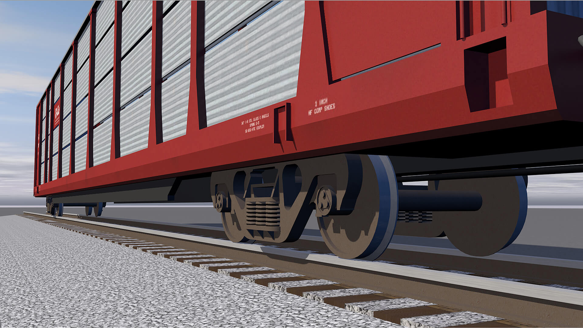 Train Car - Autorack - Car Carrier 3D Model by SpiritSwitchboard