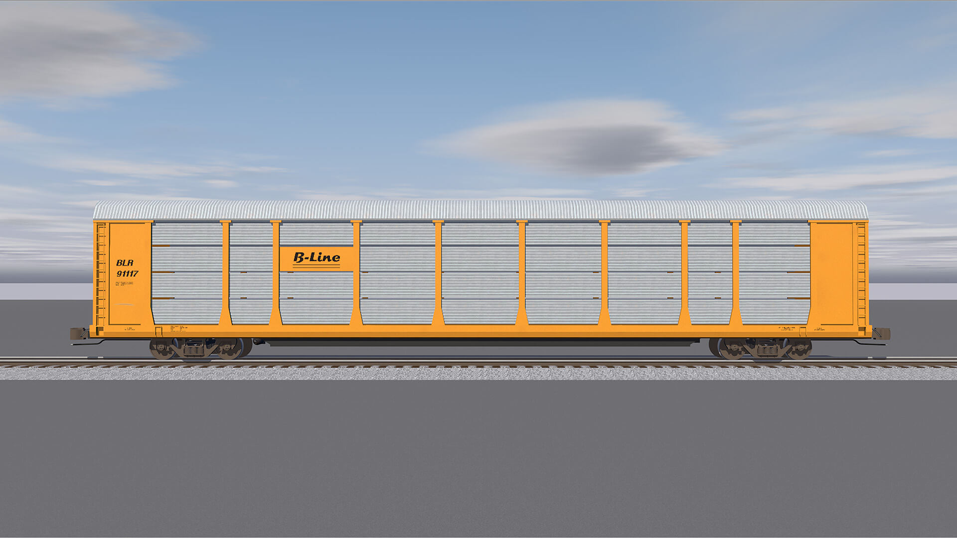 Train Car - Autorack - Car Carrier 3D Model by SpiritSwitchboard