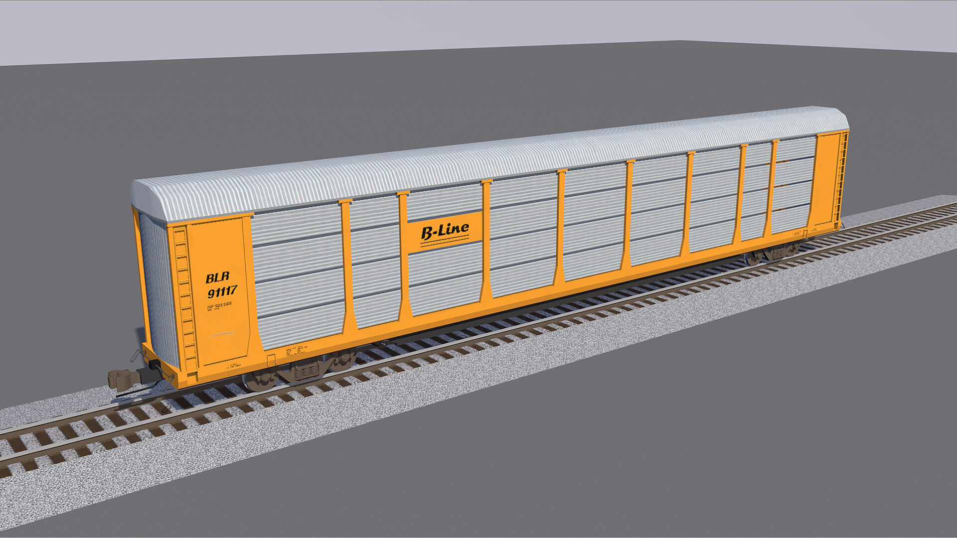 Train Car - Autorack - Car Carrier 3D Model by SpiritSwitchboard