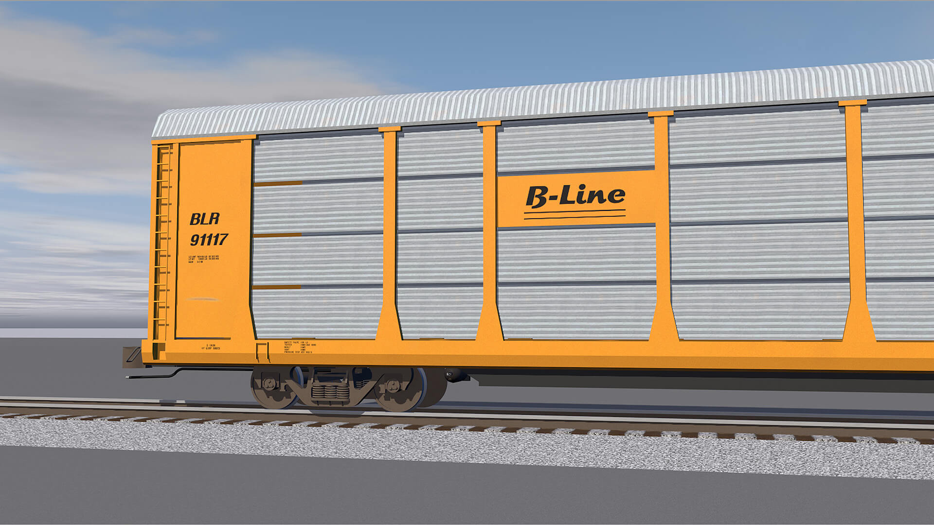 Train Car - Autorack - Car Carrier 3D Model by SpiritSwitchboard