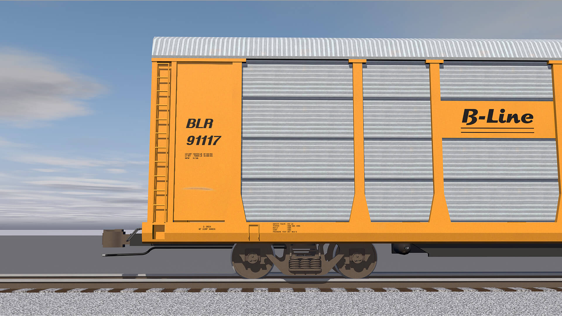 Train Car - Autorack - Car Carrier 3D Model by SpiritSwitchboard