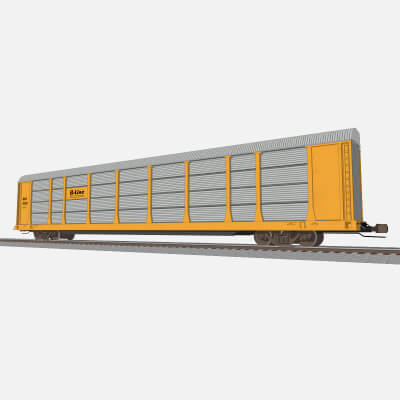 Train Car - Autorack - Car Carrier 3D Model by SpiritSwitchboard