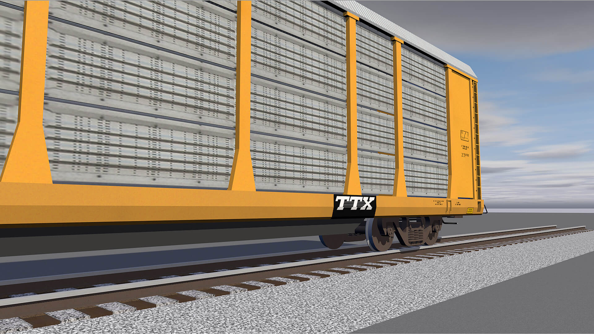 Train Car - Bnsf Autorack - Car Carrier 3D Model by SpiritSwitchboard