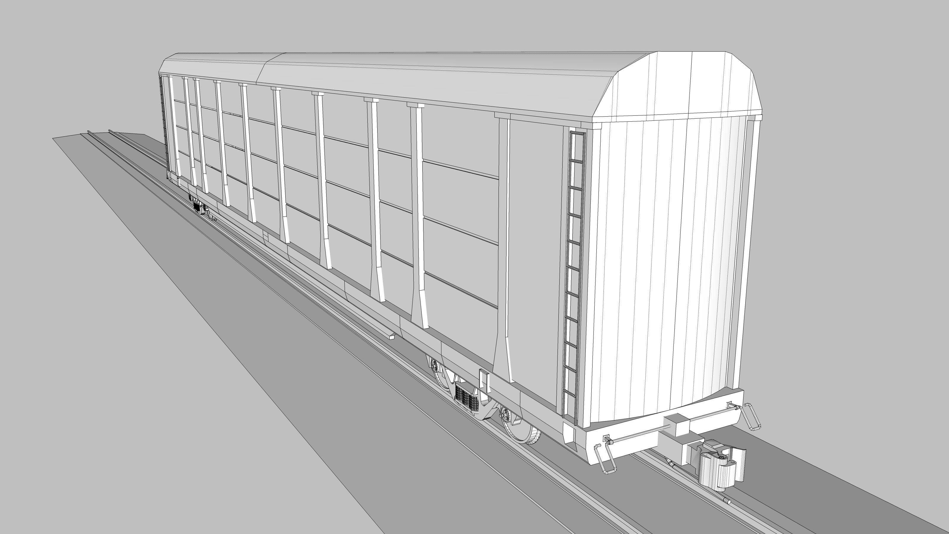 Train Car - Chessie System Autorack - Car Carrier 3D Model by ...