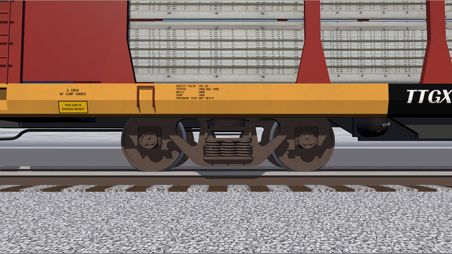 Train Car - Conrail Autorack - Car Carrier 3D Model by SpiritSwitchboard