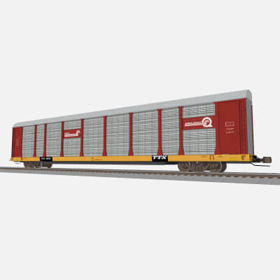 Train Car - Conrail Autorack - Car Carrier 3D Model by SpiritSwitchboard