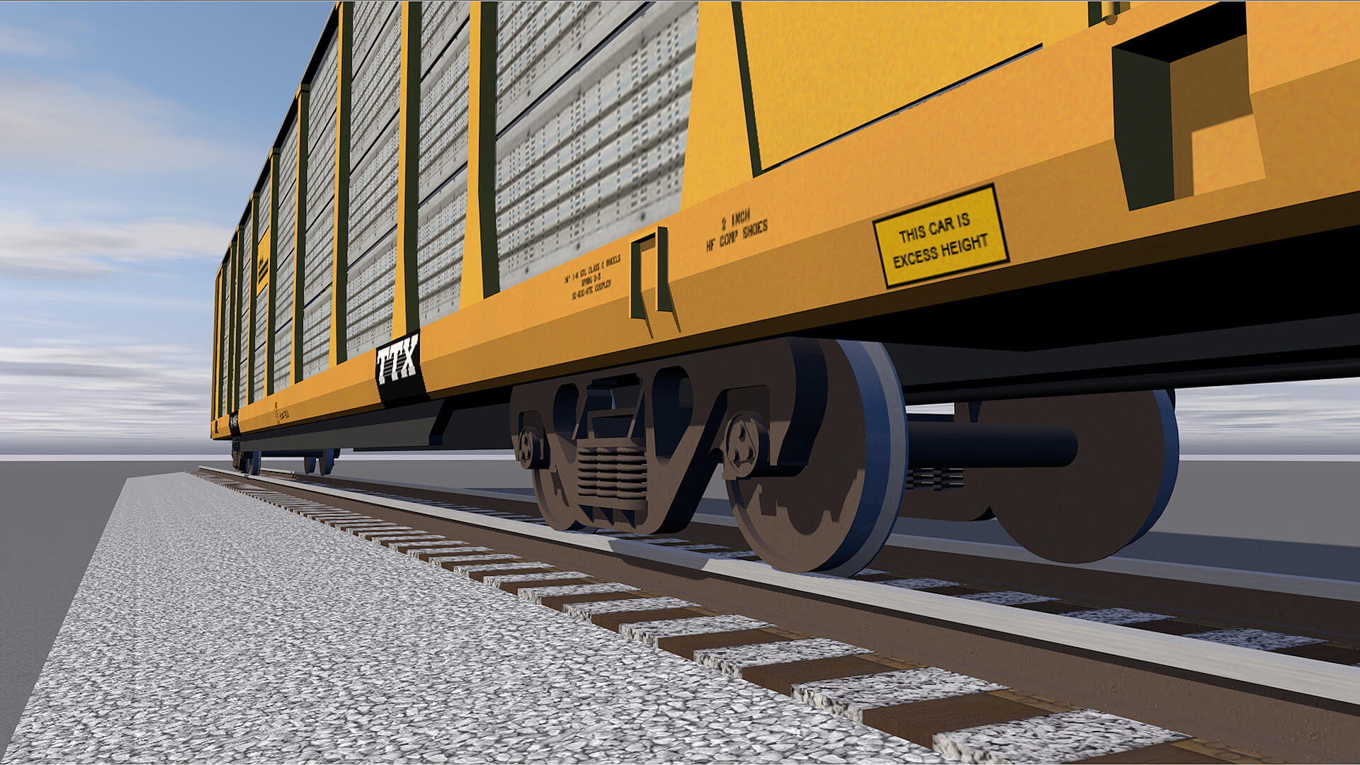 Train Car - Conrail Autorack - Car Carrier 3D Model by SpiritSwitchboard