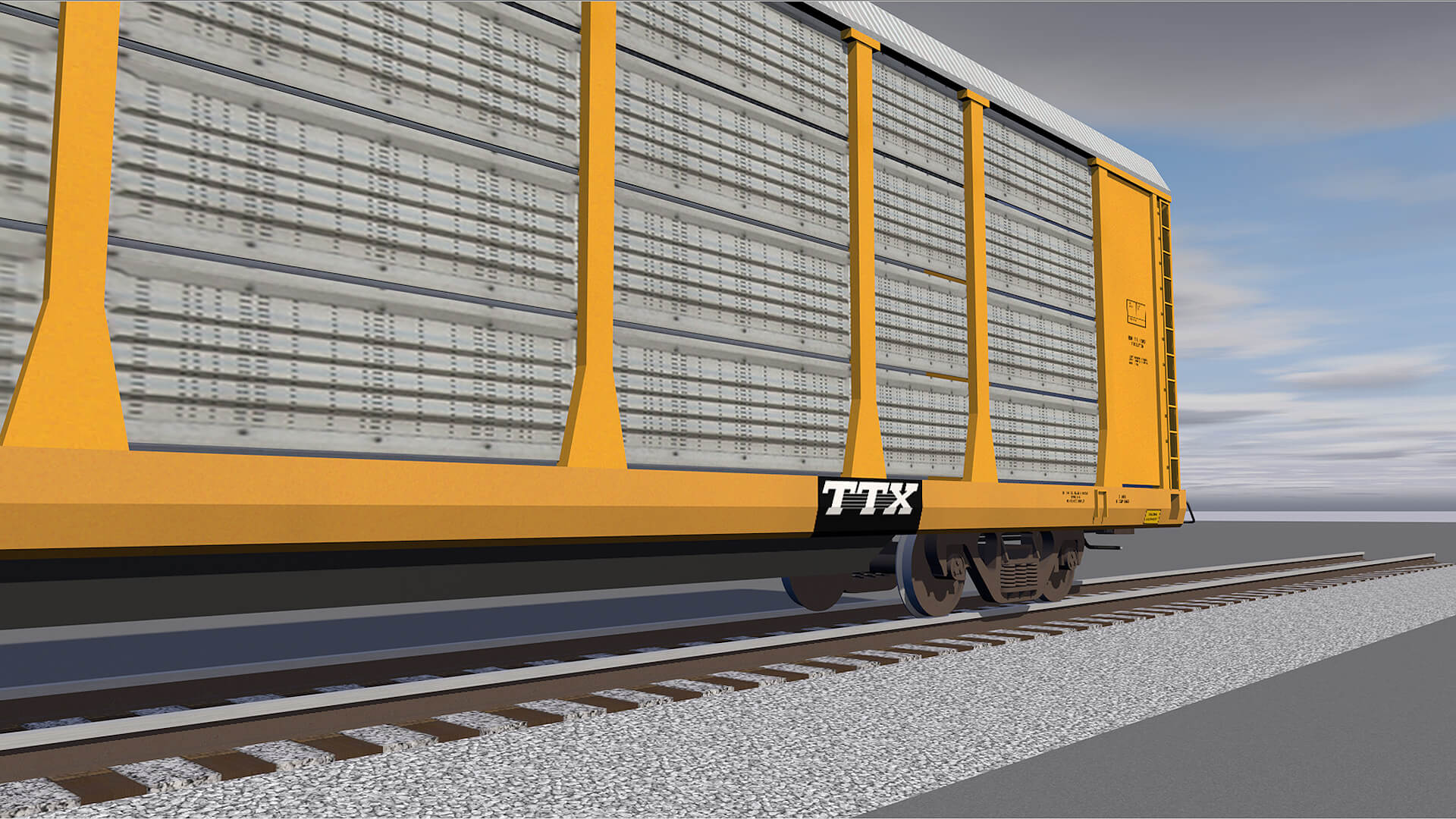 Train Car - GT Autorack - Car Carrier 3D Model by SpiritSwitchboard