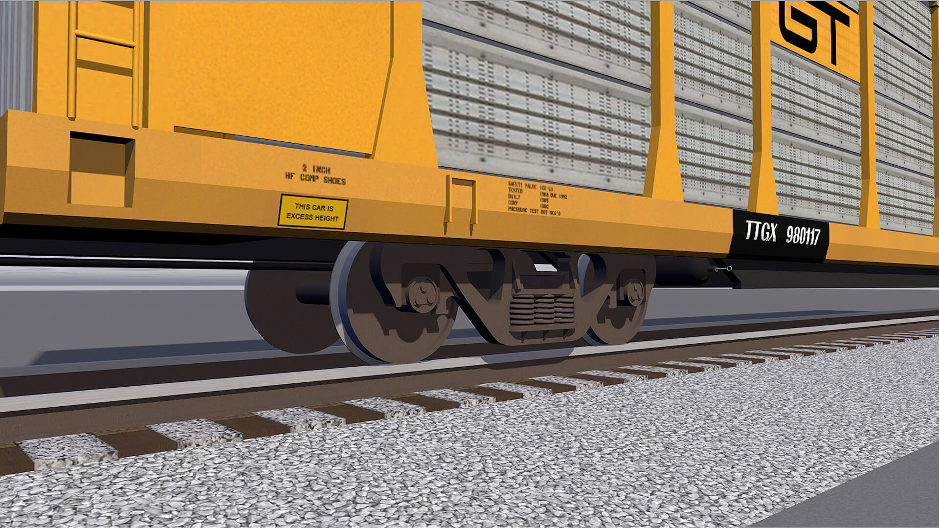 Train Car - GT Autorack - Car Carrier 3D Model by SpiritSwitchboard