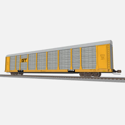 Train Car - GT Autorack - Car Carrier 3D Model by SpiritSwitchboard