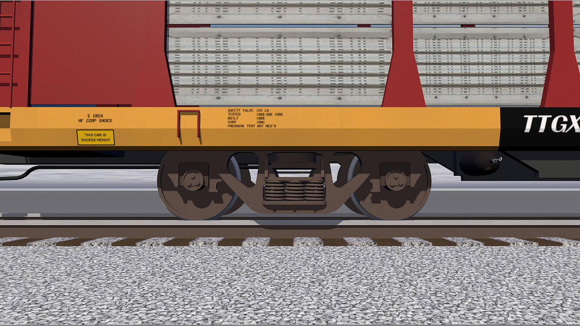 Train Car - Santa FE Autorack - Car Carrier 3D Model by SpiritSwitchboard