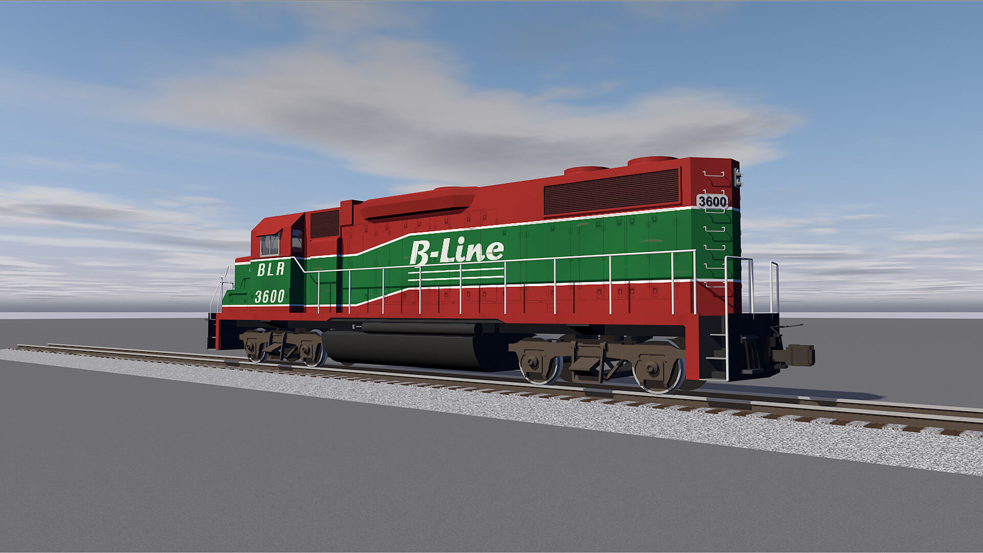 Train Engine - EMD GP38 3D Model by SpiritSwitchboard