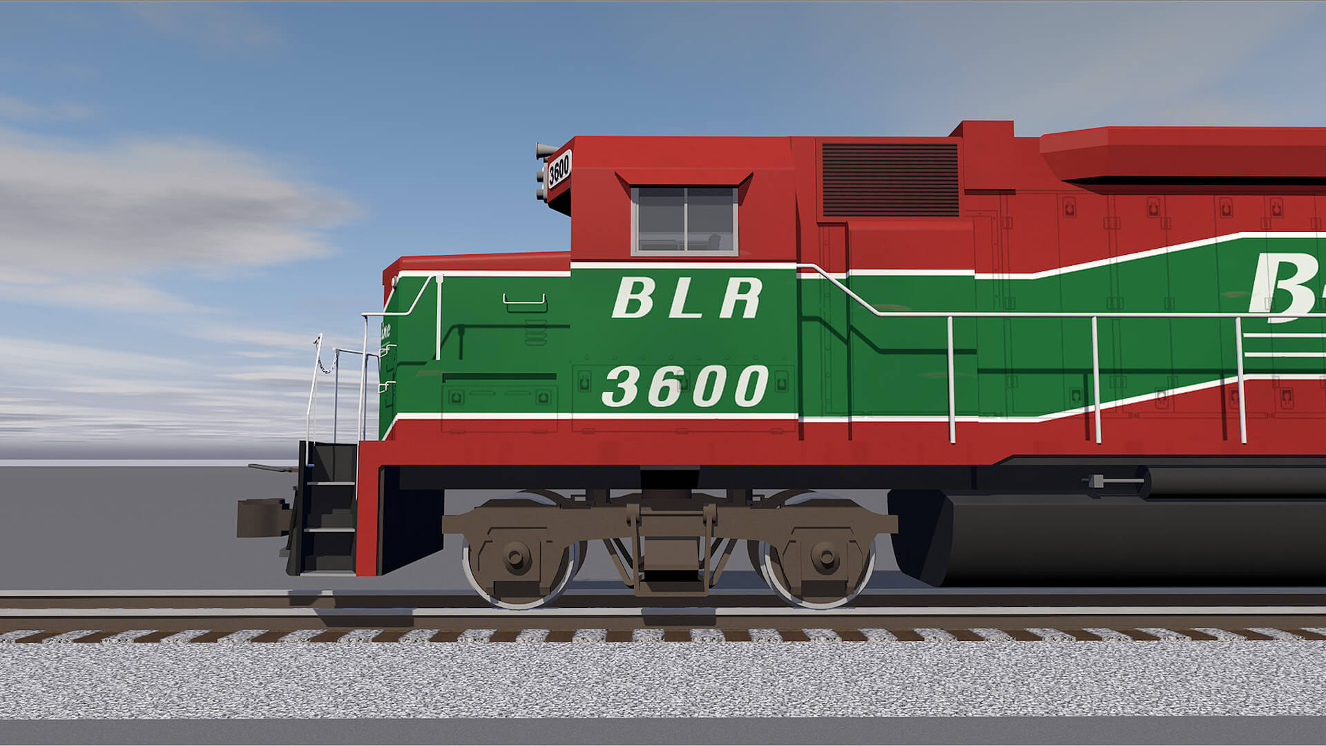 Train Engine - EMD GP38 3D Model by SpiritSwitchboard