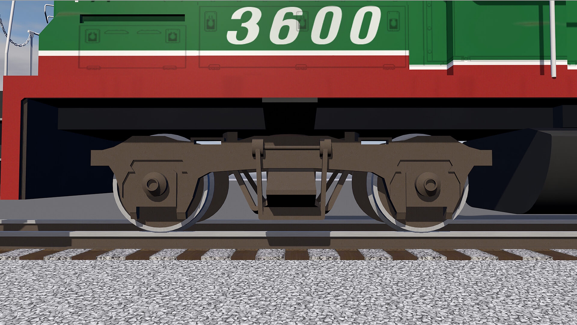 Train Engine - EMD GP38 3D Model by SpiritSwitchboard